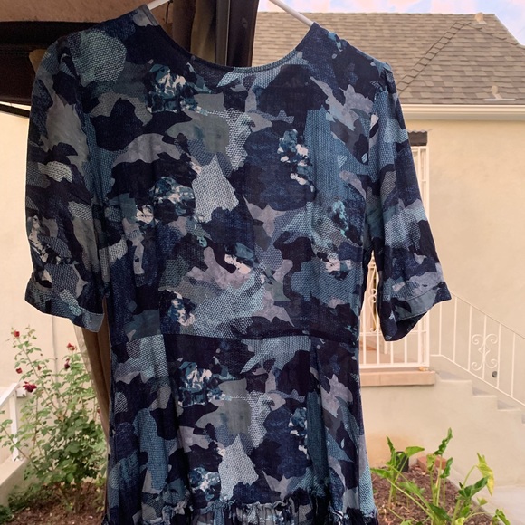 Sam & Lavi | Dresses | Sam Lavi Mini Dress In Blue Camo Print | Poshmark